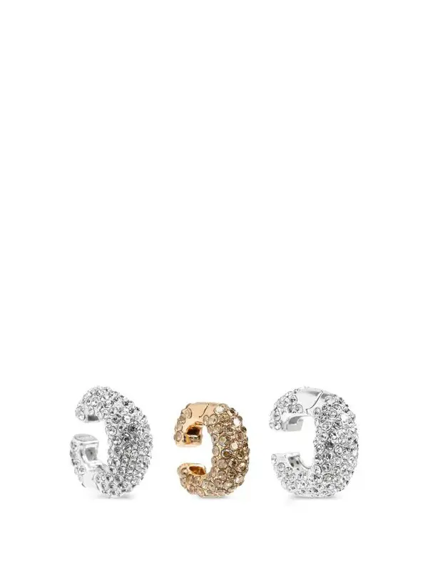 Cult Gaia Solene Crystal-embellished Ear Cuffs - Silver