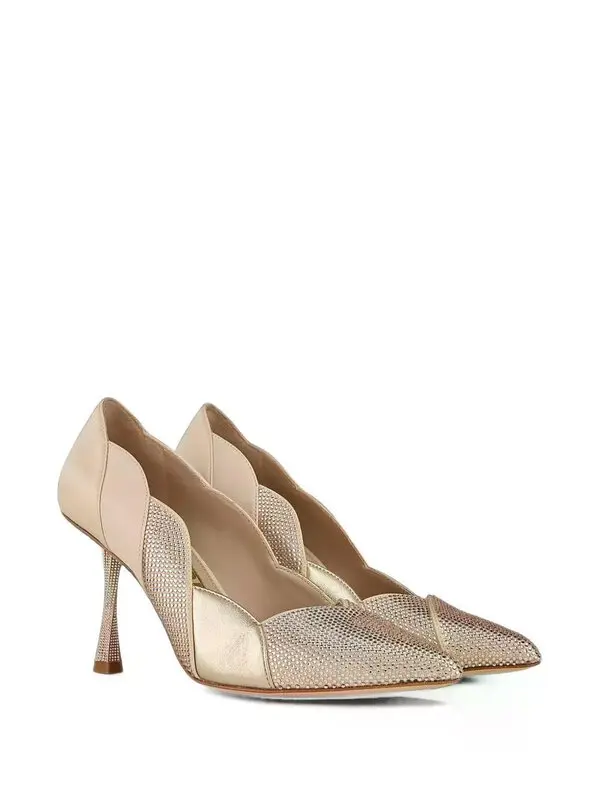 KAT MACONIE Divina Crystal-embellished Pointed-toe Pumps