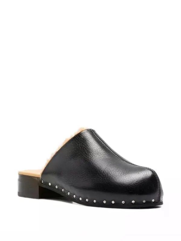 Our Legacy Naoto Shearling-lined Leather Clogs
