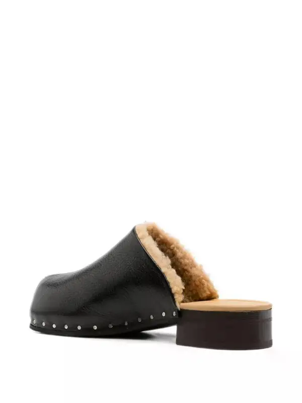 Our Legacy Naoto Shearling-lined Leather Clogs