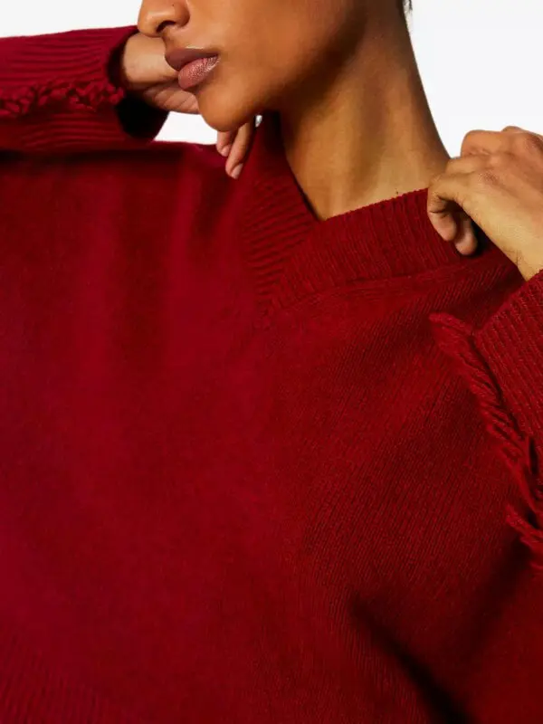 TWINSET Wool Blend Jumper With Fringes