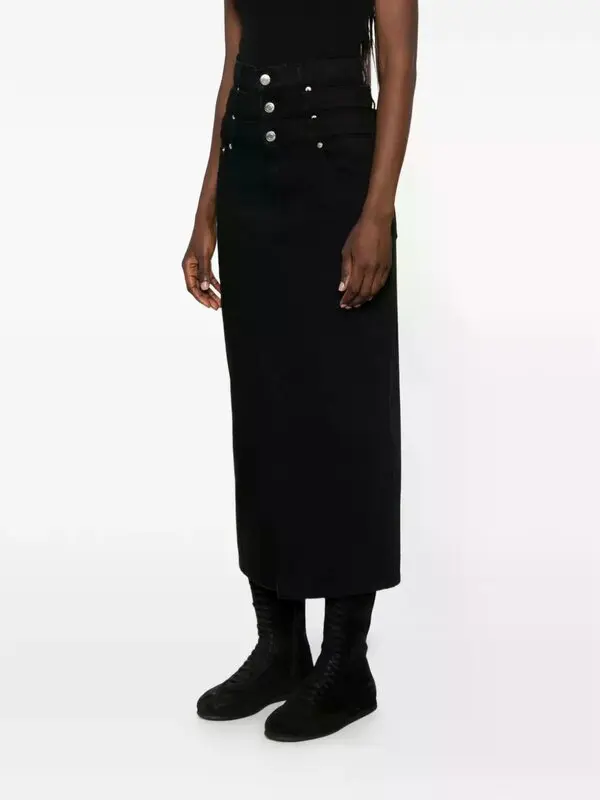 Viktor & Rolf Triple-layer Denim Maxi Skirt