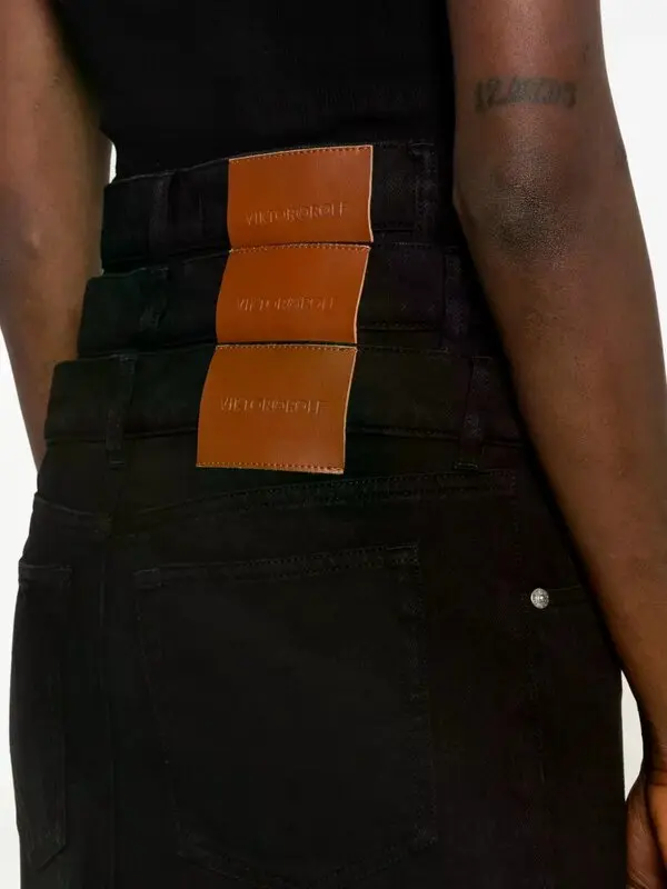 Viktor & Rolf Triple-layer Denim Maxi Skirt