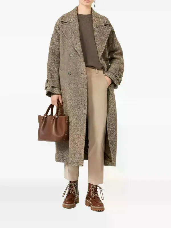 Max Mara Double-breasted Belted Coat - Brown