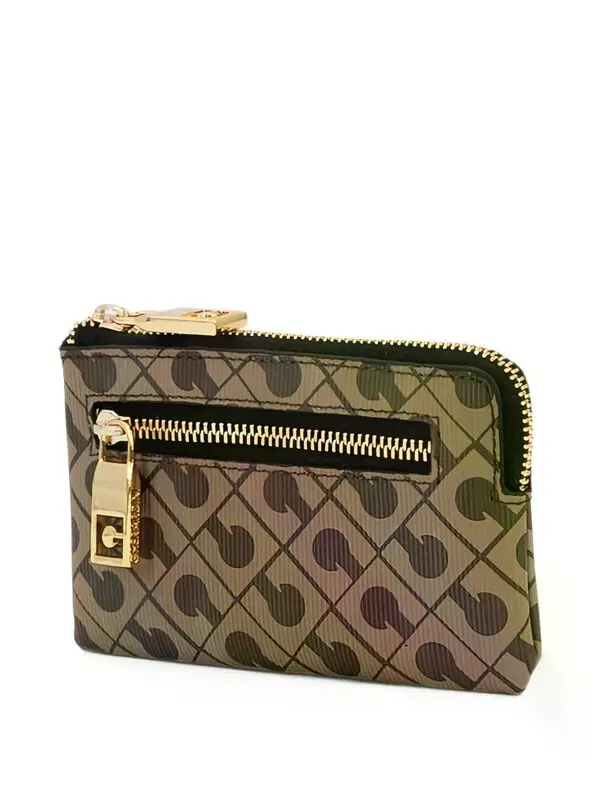 GHERARDINI Monogram-print Zipped Pouch - Brown