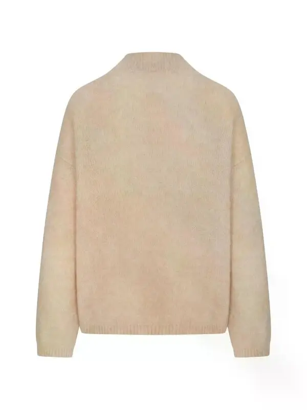 FORTE_FORTE Alpaca Knitted Mock-neck Sweater