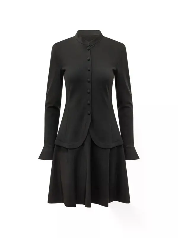 Emporio Armani Unlined Dress In Stretch Viscose With Covered Buttons