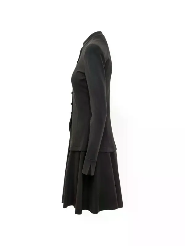Emporio Armani Unlined Dress In Stretch Viscose With Covered Buttons