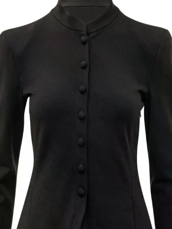 Emporio Armani Unlined Dress In Stretch Viscose With Covered Buttons