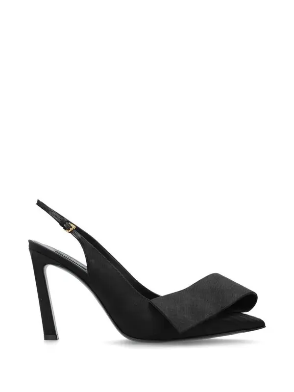 Givenchy Twisted Ribbon Slingback Pumps In Moiré Fabric