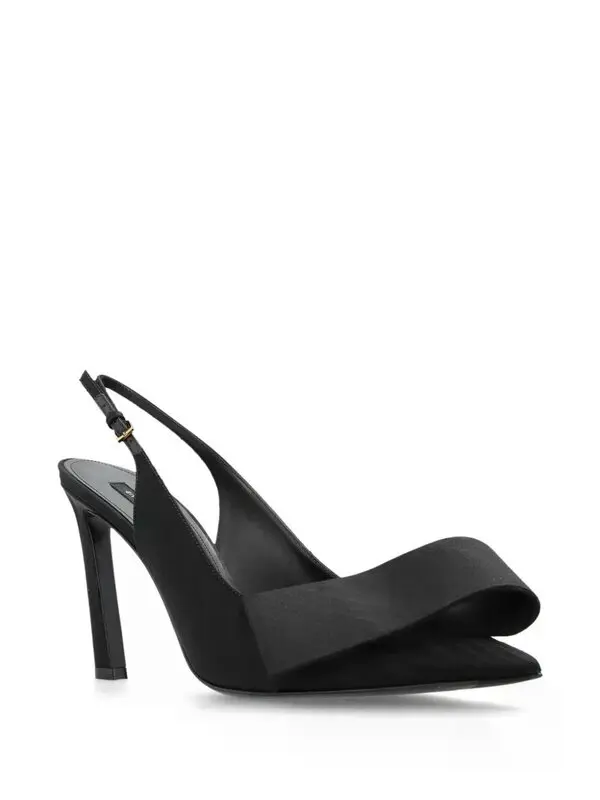 Givenchy Twisted Ribbon Slingback Pumps In Moiré Fabric