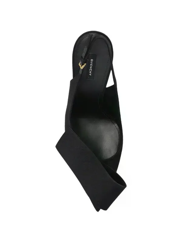 Givenchy Twisted Ribbon Slingback Pumps In Moiré Fabric