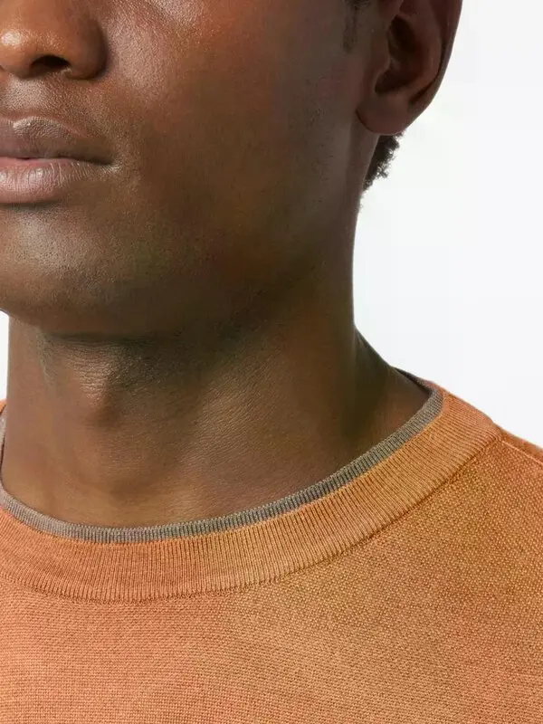 Paul & Shark Contrast-trim Crew-neck Sweater