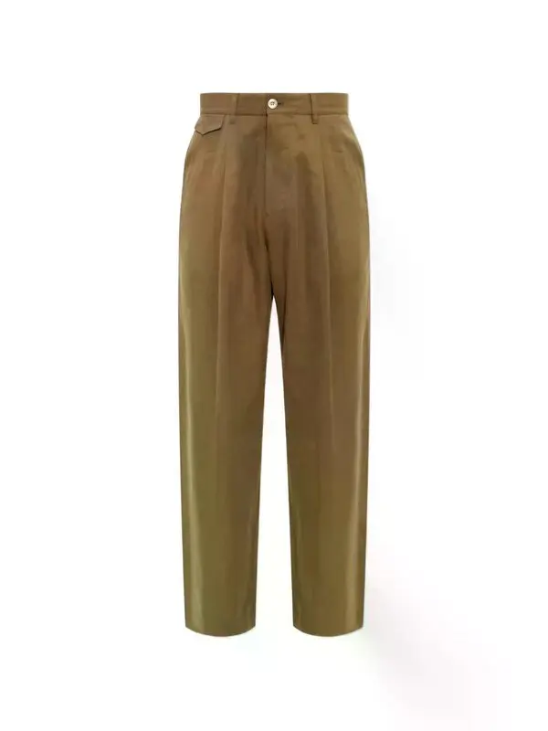 Paul Smith Pleated Straight-leg Trousers - Brown