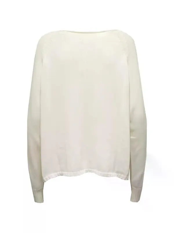 MA'RY'YA Raglan-sleeve Boat-neck Sweater