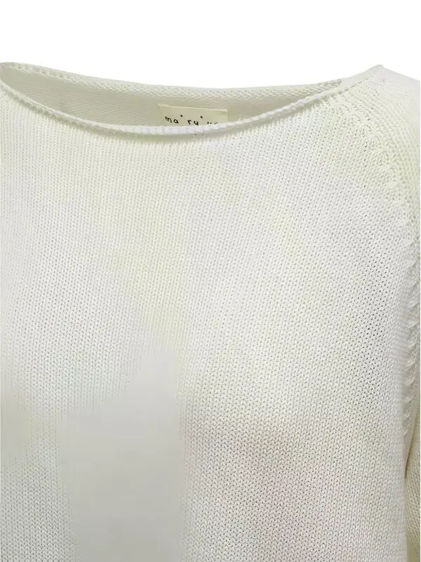 MA'RY'YA Raglan-sleeve Boat-neck Sweater