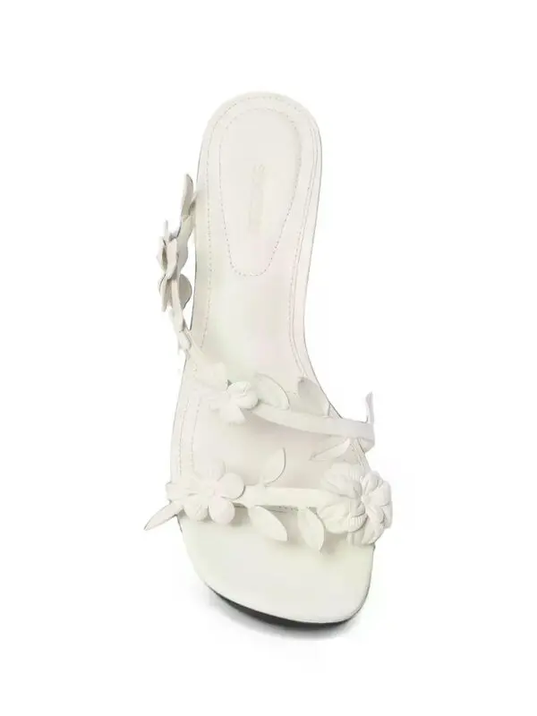 Simkhai Willow Floral-appliqué Leather Sandals