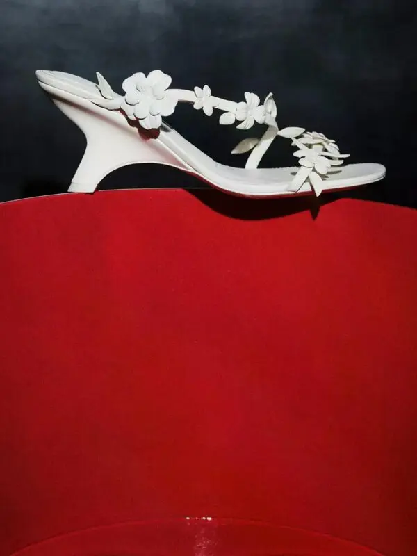 Simkhai Willow Floral-appliqué Leather Sandals