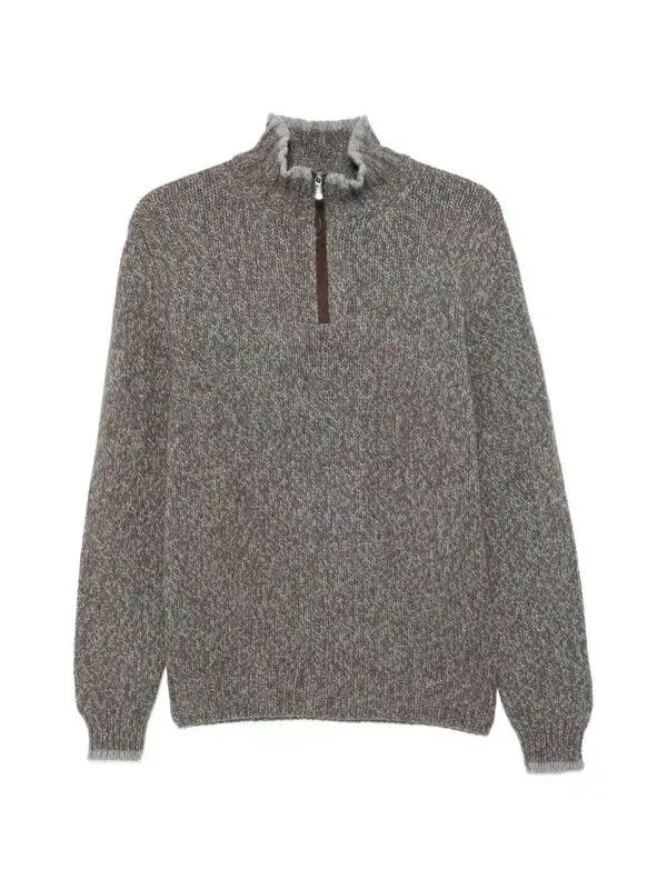Fedeli Long-sleeve Half-zip Sweater