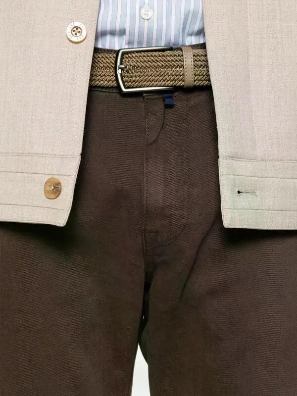 Incotex Logo-patch Belt-loop Trousers