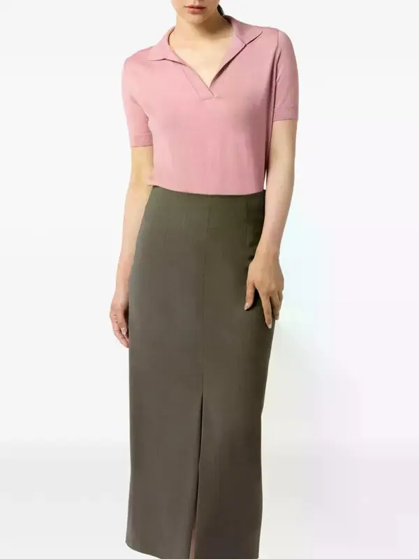 Paul & Shark Front-slit Pencil Midi Skirt
