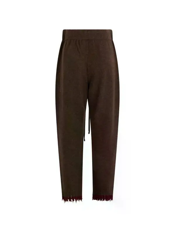 UMA WANG Drawstring Frayed-edge Trousers