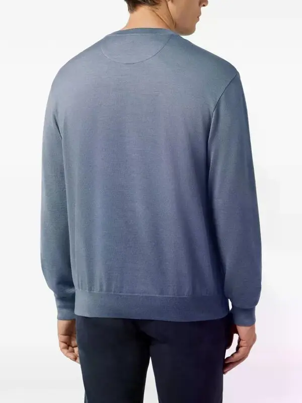 Paul & Shark Crew-neck Contrast-trim Sweater - Blue