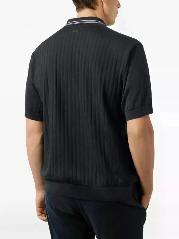 Paul & Shark Ribbed Striped-detail Polo Shirt