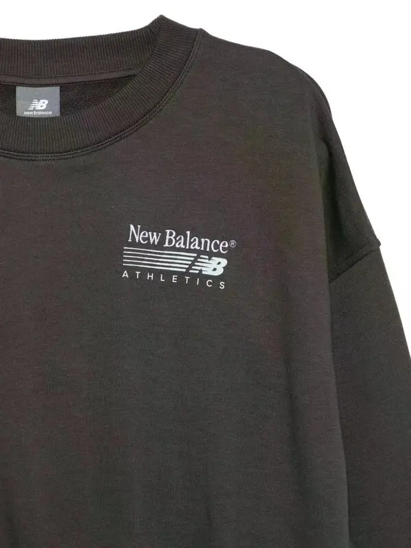 NEW BALANCE Trackside Logo-embroidery Cropped Sweatshirt