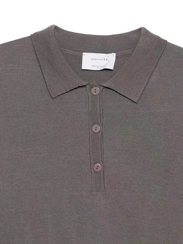 DANIELE FIESOLI Merino-wool Polo Top - Grey