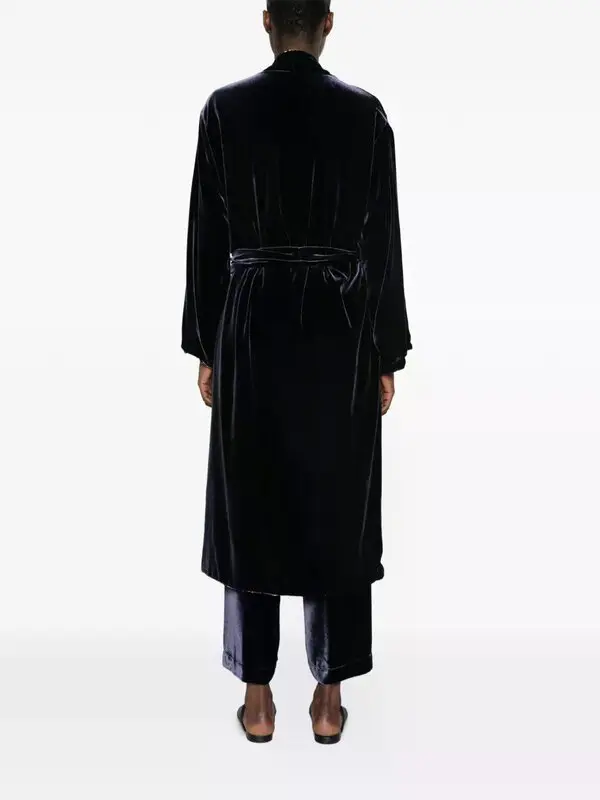 WHYCI Belted Velvet Dressing Gown