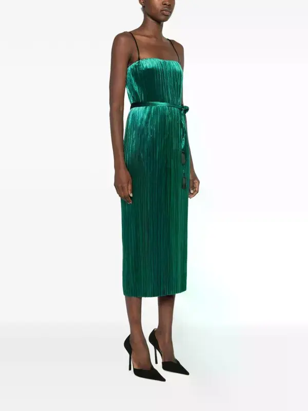 FORTE_FORTE Pleated Midi Dress