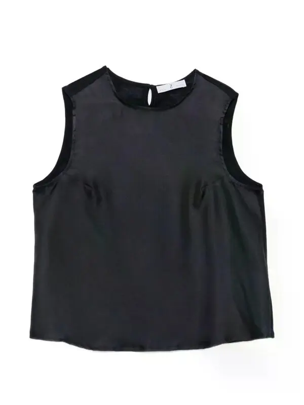WHYCI Satin-finish Sleeveless Blouse