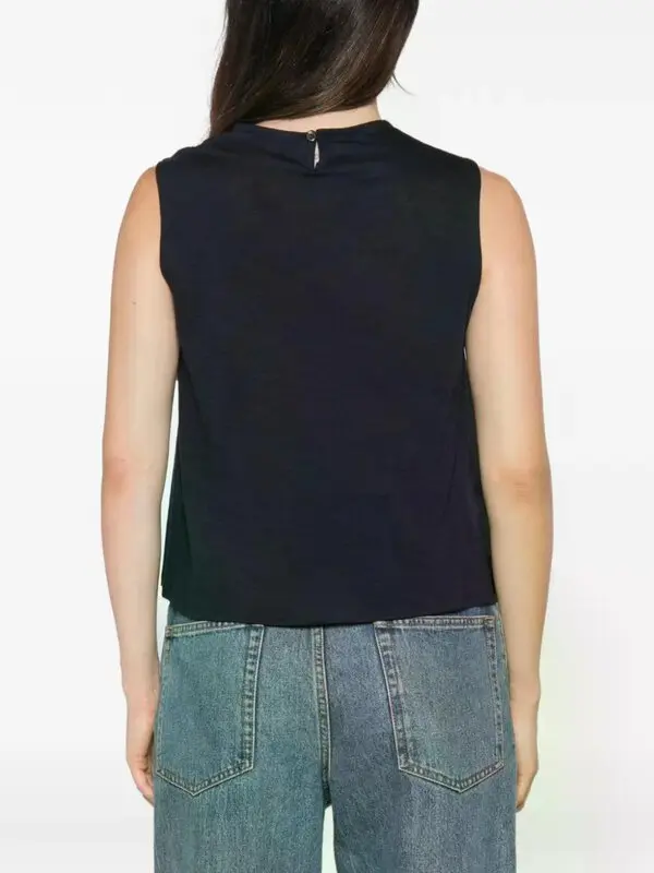 WHYCI Satin-finish Sleeveless Blouse