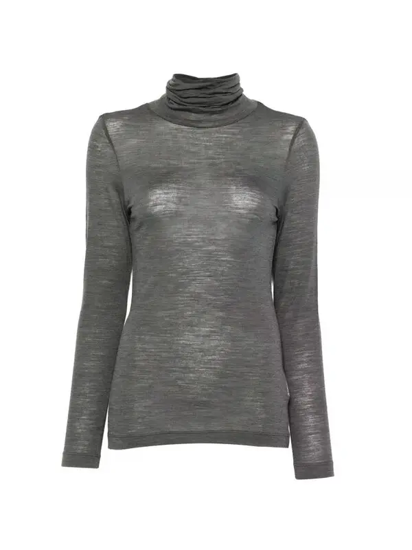 WHYCI Roll-neck Long-sleeve Sweatshirt