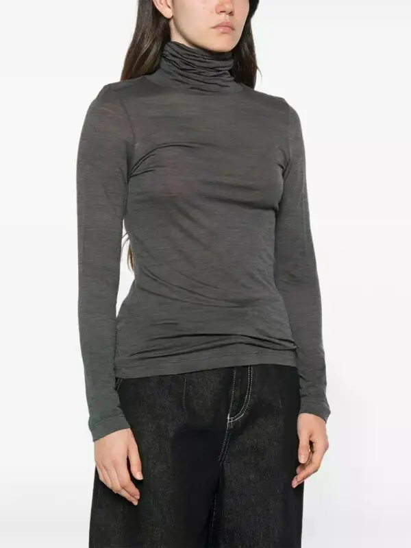 WHYCI Roll-neck Long-sleeve Sweatshirt