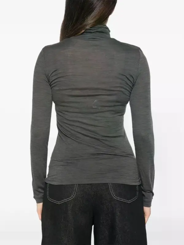 WHYCI Roll-neck Long-sleeve Sweatshirt