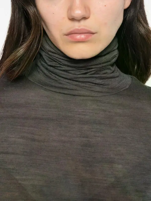 WHYCI Roll-neck Long-sleeve Sweatshirt