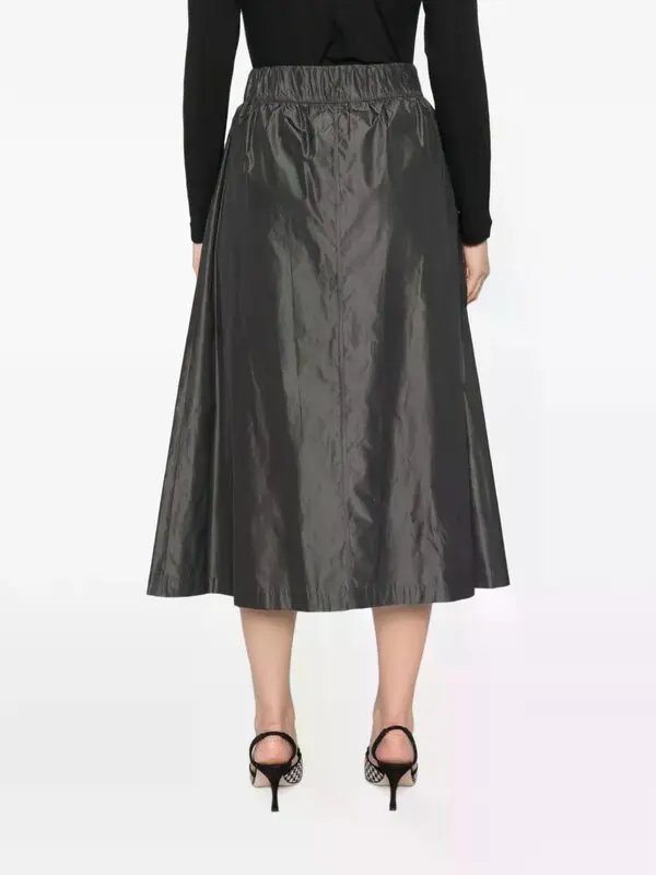 WHYCI A-line Pleated Midi Skirt