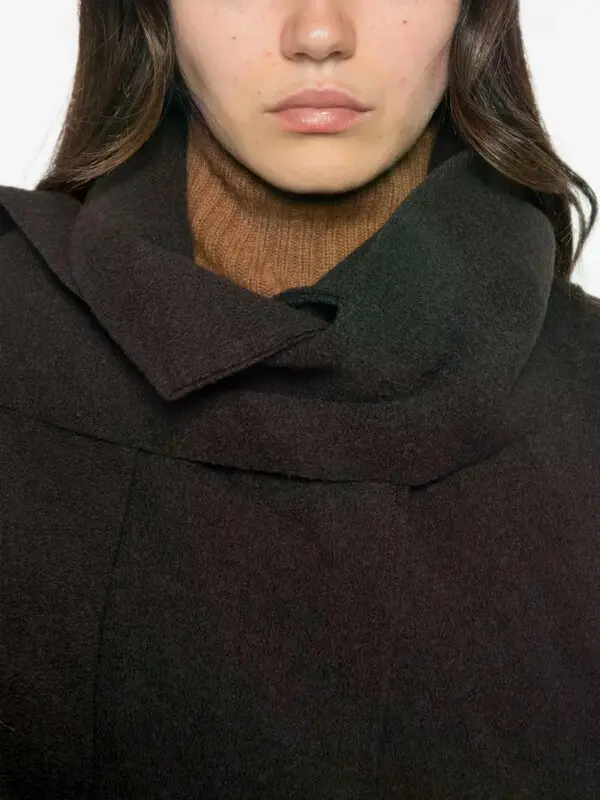 WHYCI Scarf-detail Flap-pocket Coat