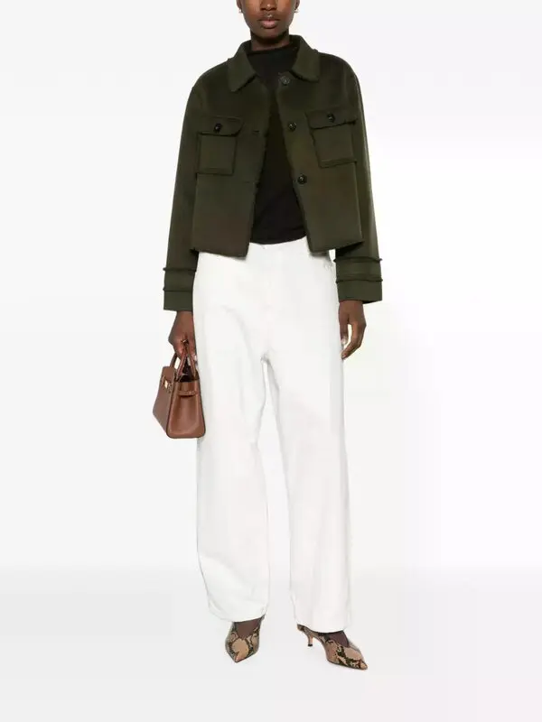 LOU ANDREA Raw-edge Pocket-detail Jacket