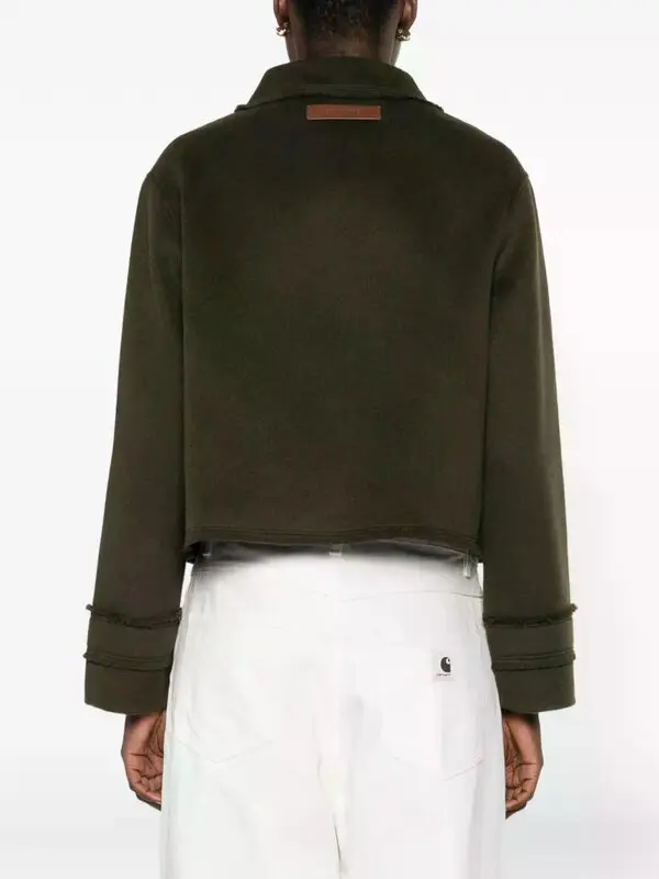 LOU ANDREA Raw-edge Pocket-detail Jacket