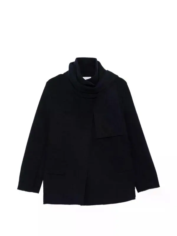 WHYCI Scarf-detail Flap-pocket Coat