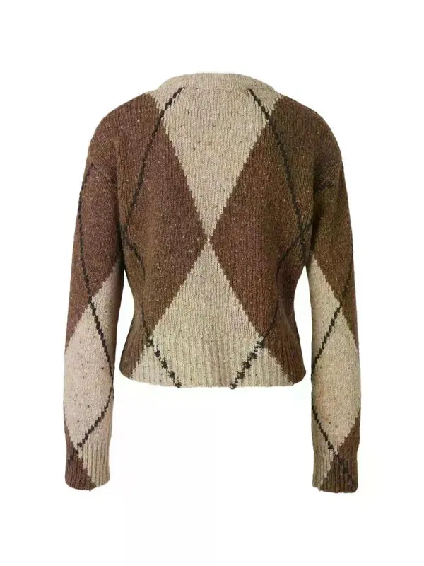 Altuzarra Parish Argyle-knit V-neck Sweater - Brown