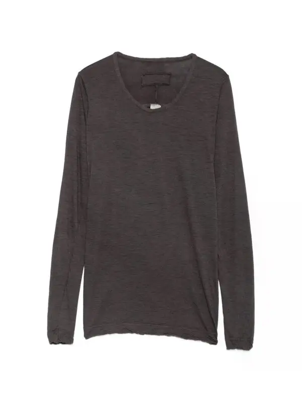 PRIVATE 0204 Slub Texture Long-sleeve Top