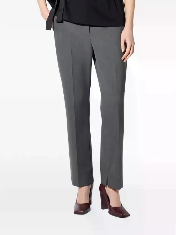 Liviana Conti Pressed-crease Slit-hem Trousers