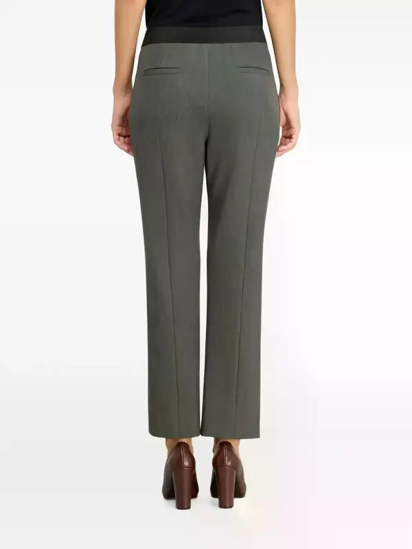 Liviana Conti Pressed-crease Slit-hem Trousers