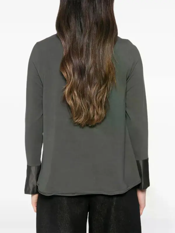 WHYCI High-neck Split-cuff T-shirt