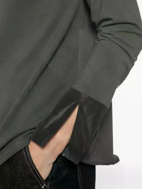 WHYCI High-neck Split-cuff T-shirt