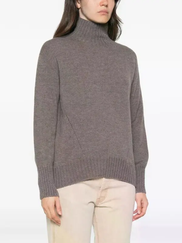 WHYCI High-neck Ribbed-trim Sweater